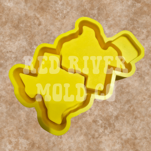 State of Texas Silicone Double Vent Freshie/ Wax Melt Mold – Red River ...