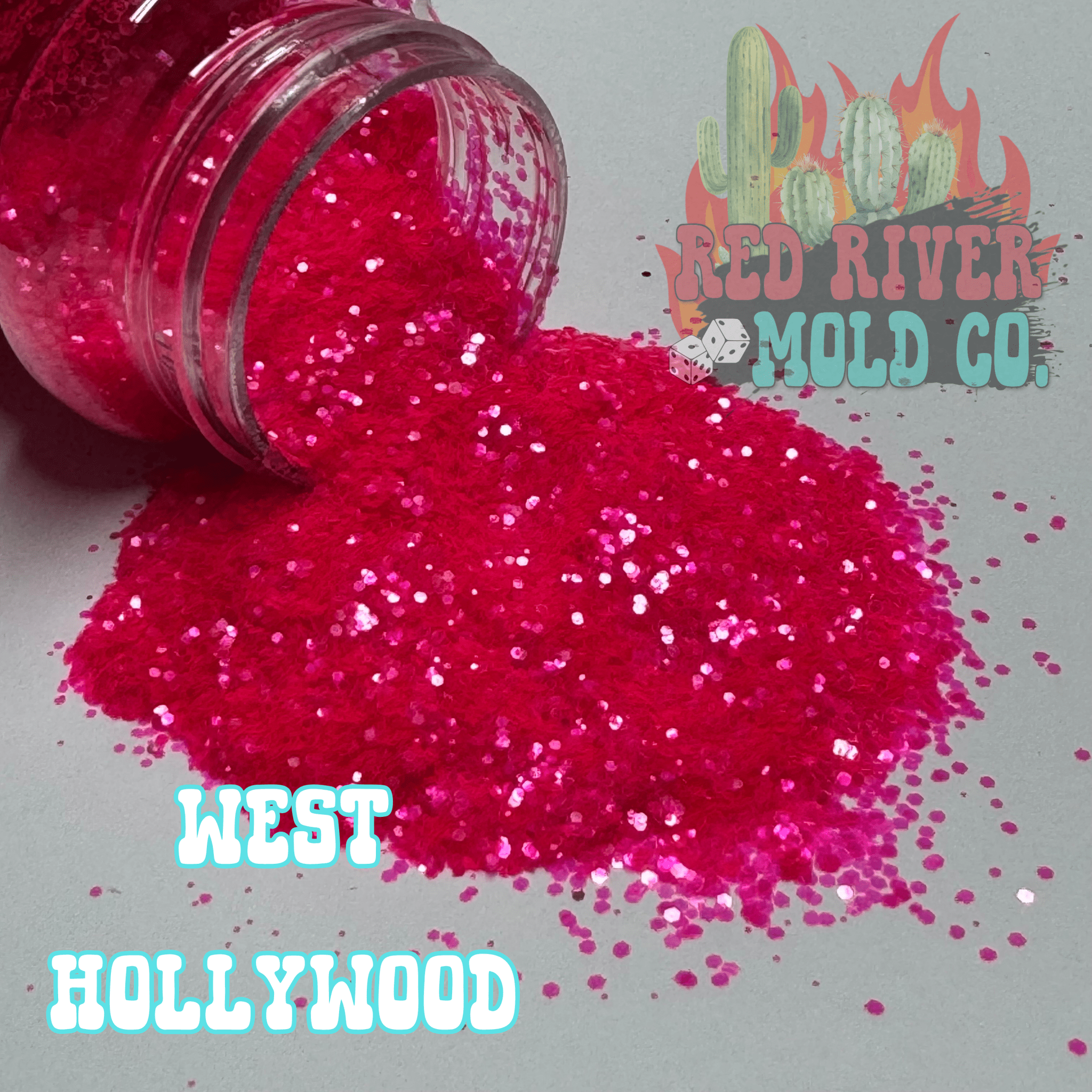 West Hollywood Premium Mini Chunky Glitter (neon translucent) – Red ...